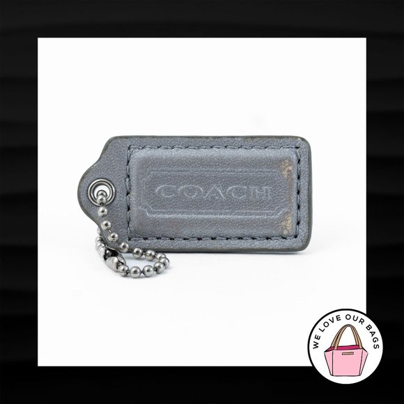 Coach | Accessories | 2 Medium Coach Gray Grey Leather Key Fob Bag ...
